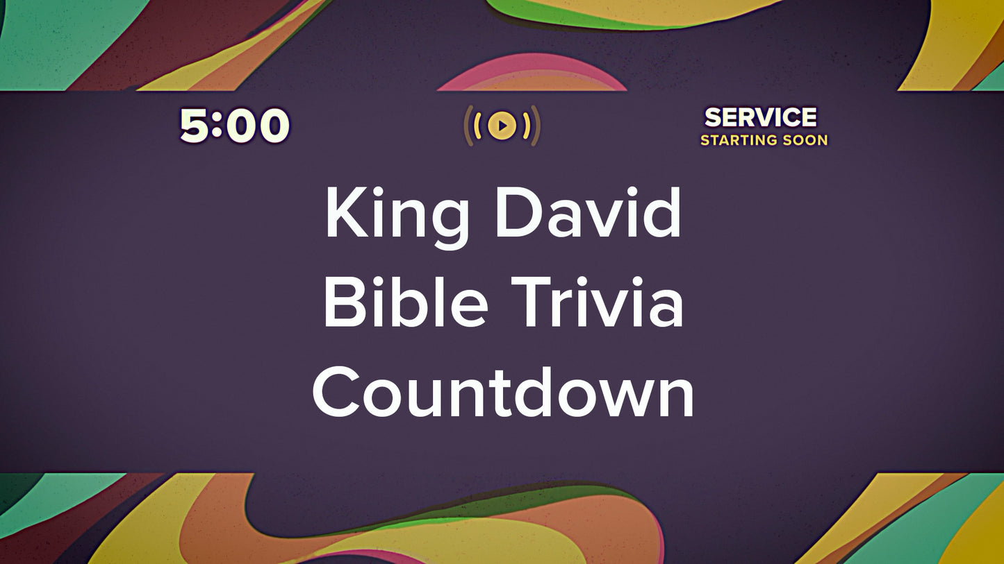 Groovy David Trivia Countdown Video | Shift Worship