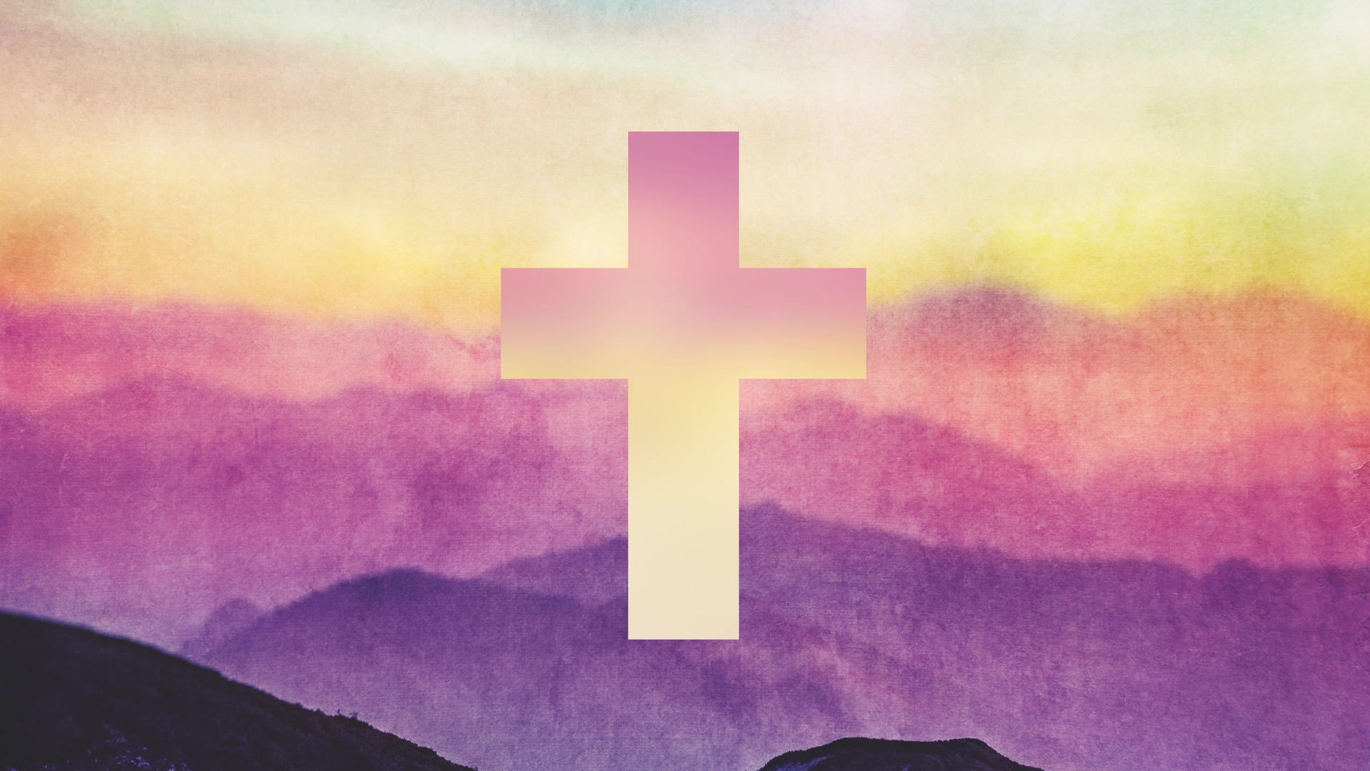 Watercolor Cross Mountain Still | Shift Worship