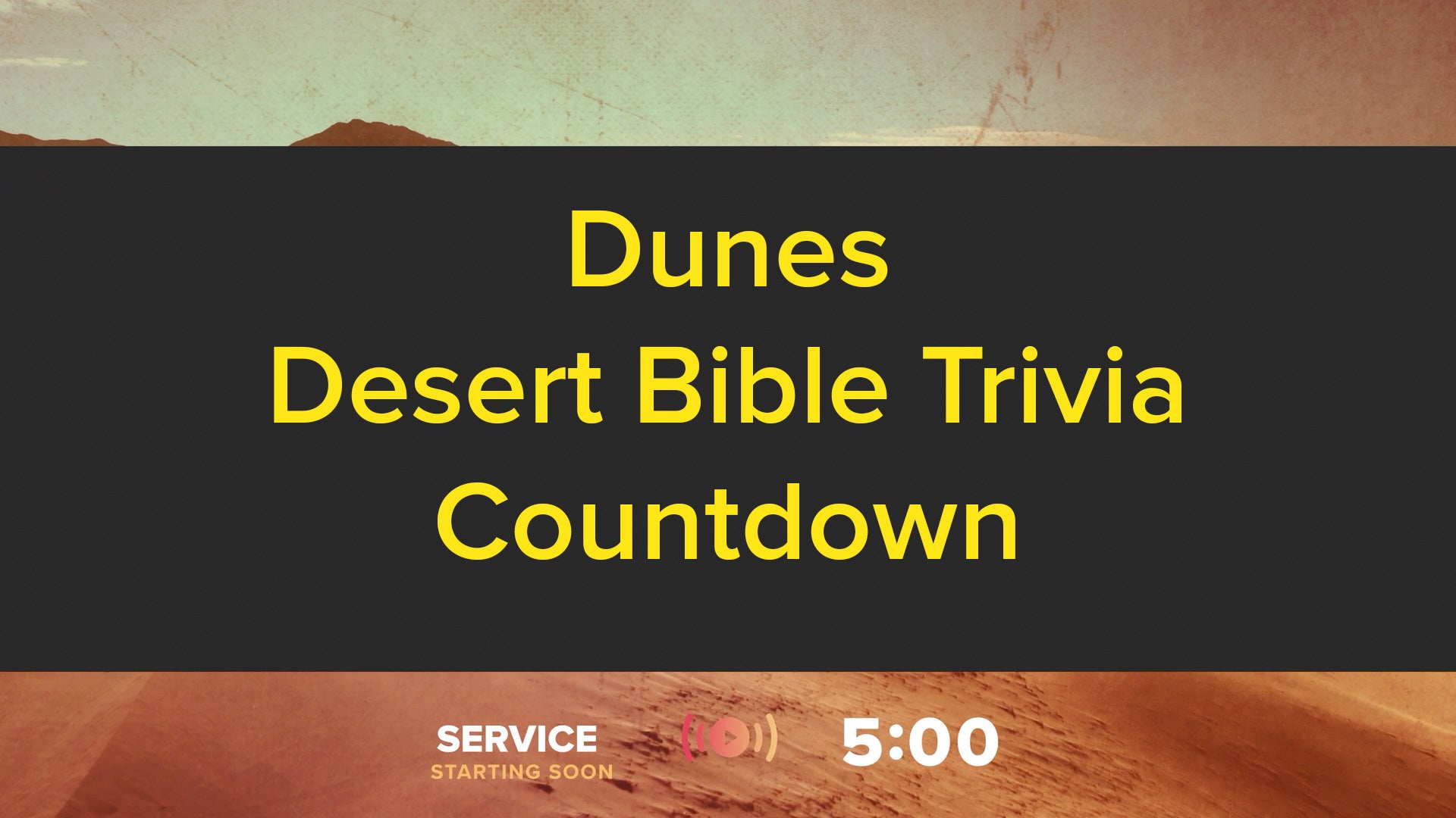 Dunes Trivia Countdown Video | Shift Worship