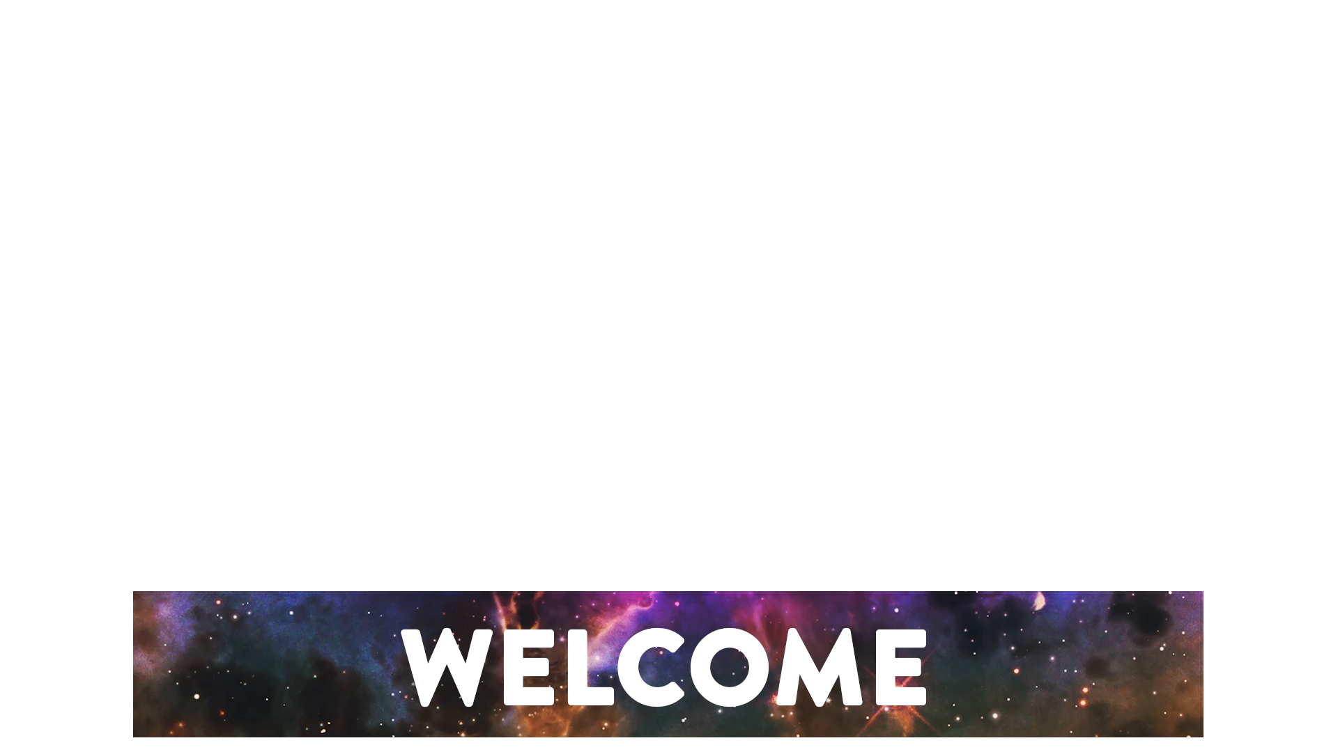 Colorful Space Lower Third Welcome Still | Shift Worship