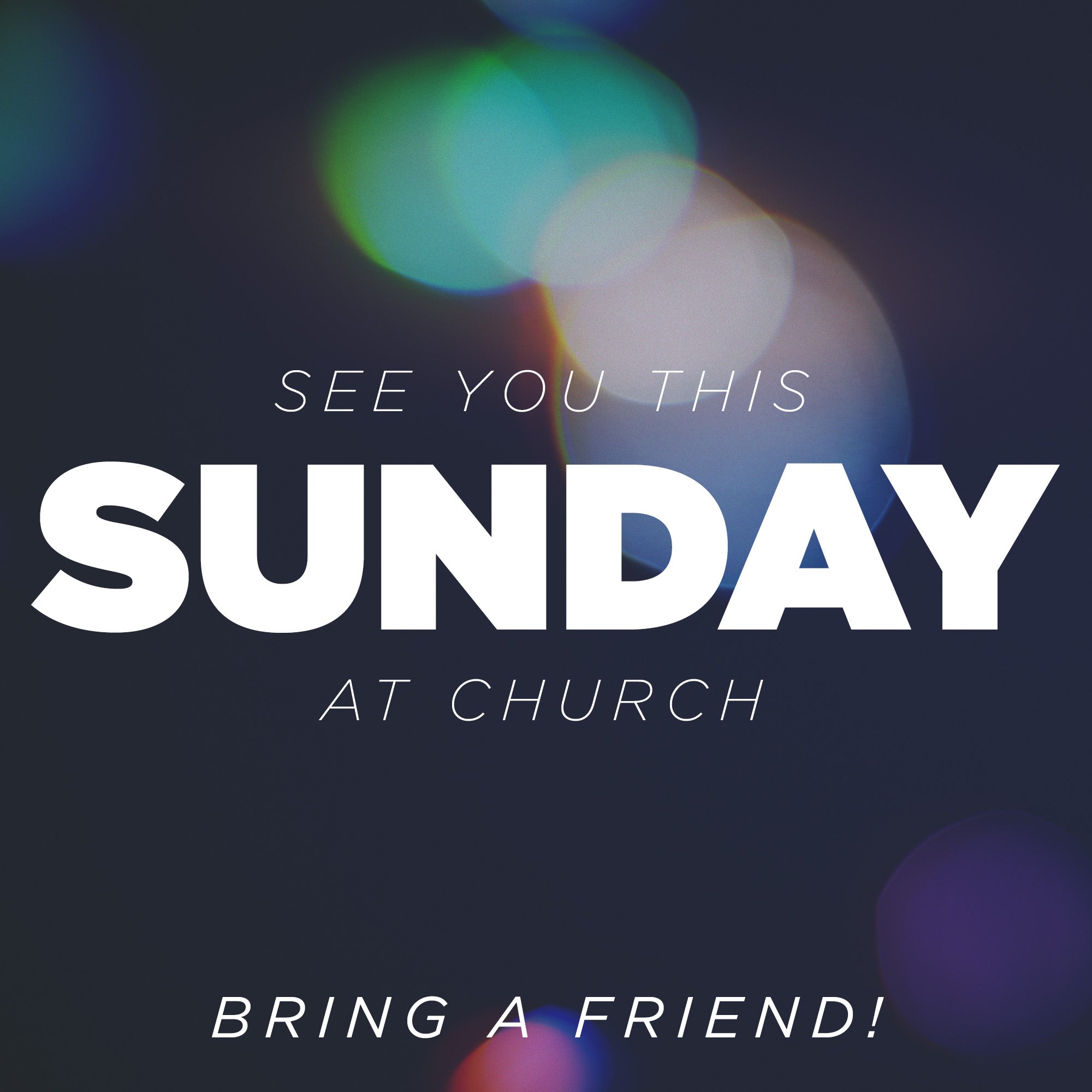 Blissful Bokeh Sunday | Editable Social Media Graphic | – Shift Worship